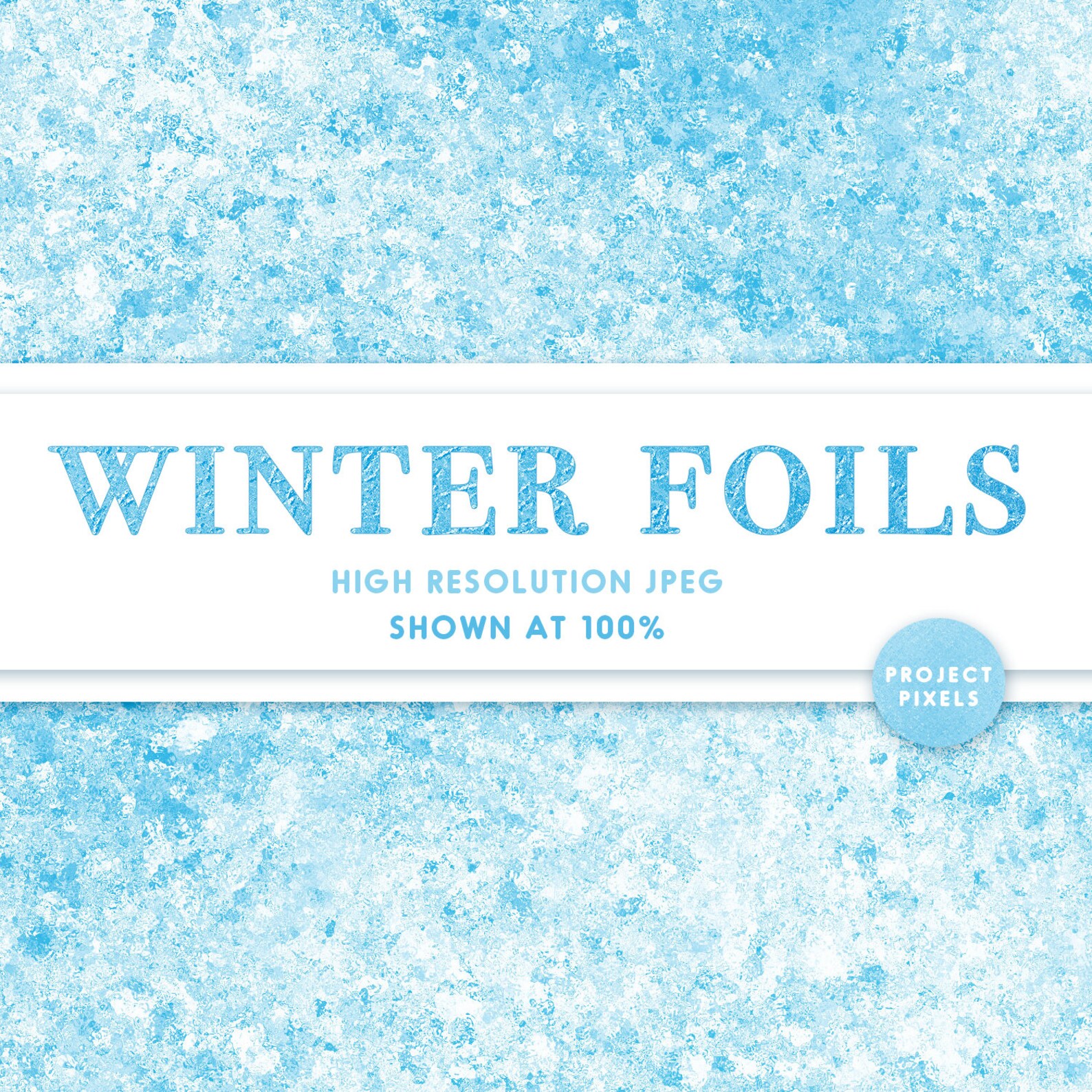 Winter Foil Textures Metallic Digital Paper Blue Shimmer - Etsy