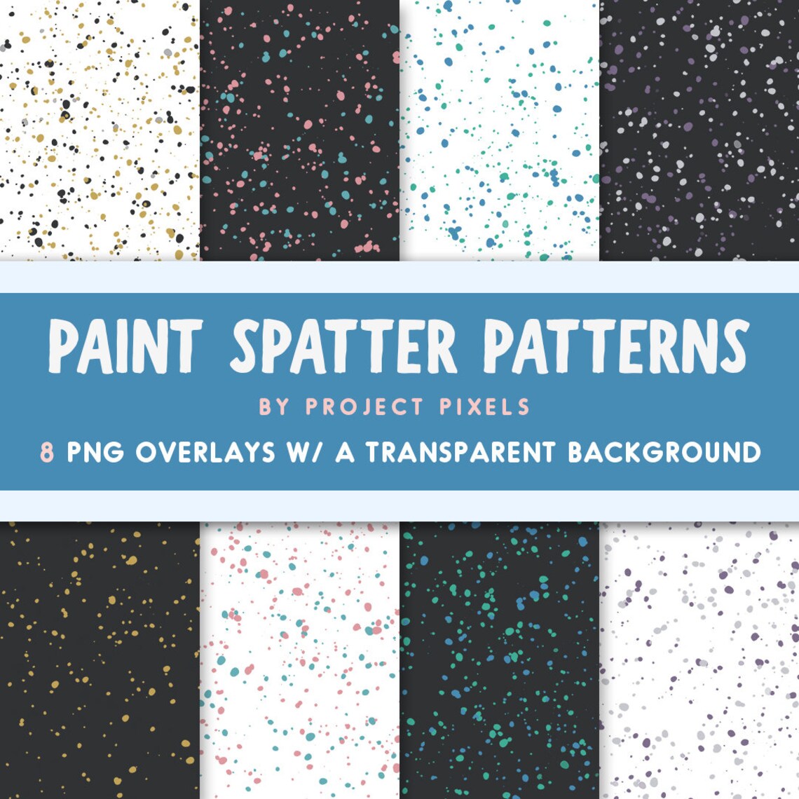 Paint Spatter Patterns Digital Paper Pack Seamless Patterns - Etsy