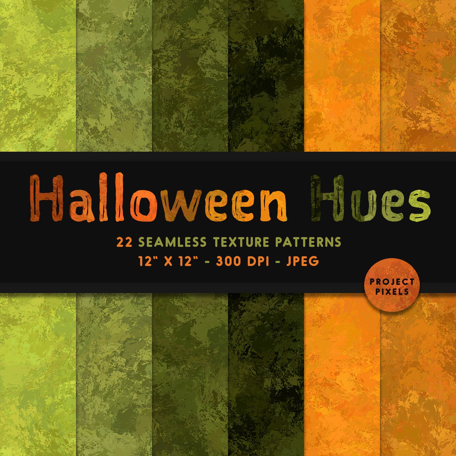 Halloween Hues, Digital Paper Pack, Dark Seamless Texture, Spooky Fall ...