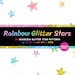 Rainbow Glitter Stars, Seamless Patterns, Digital Paper Pack, Night ...