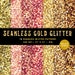 Seamless Gold Glitter Patterns, Chunky Gold Glitter Digital Paper ...