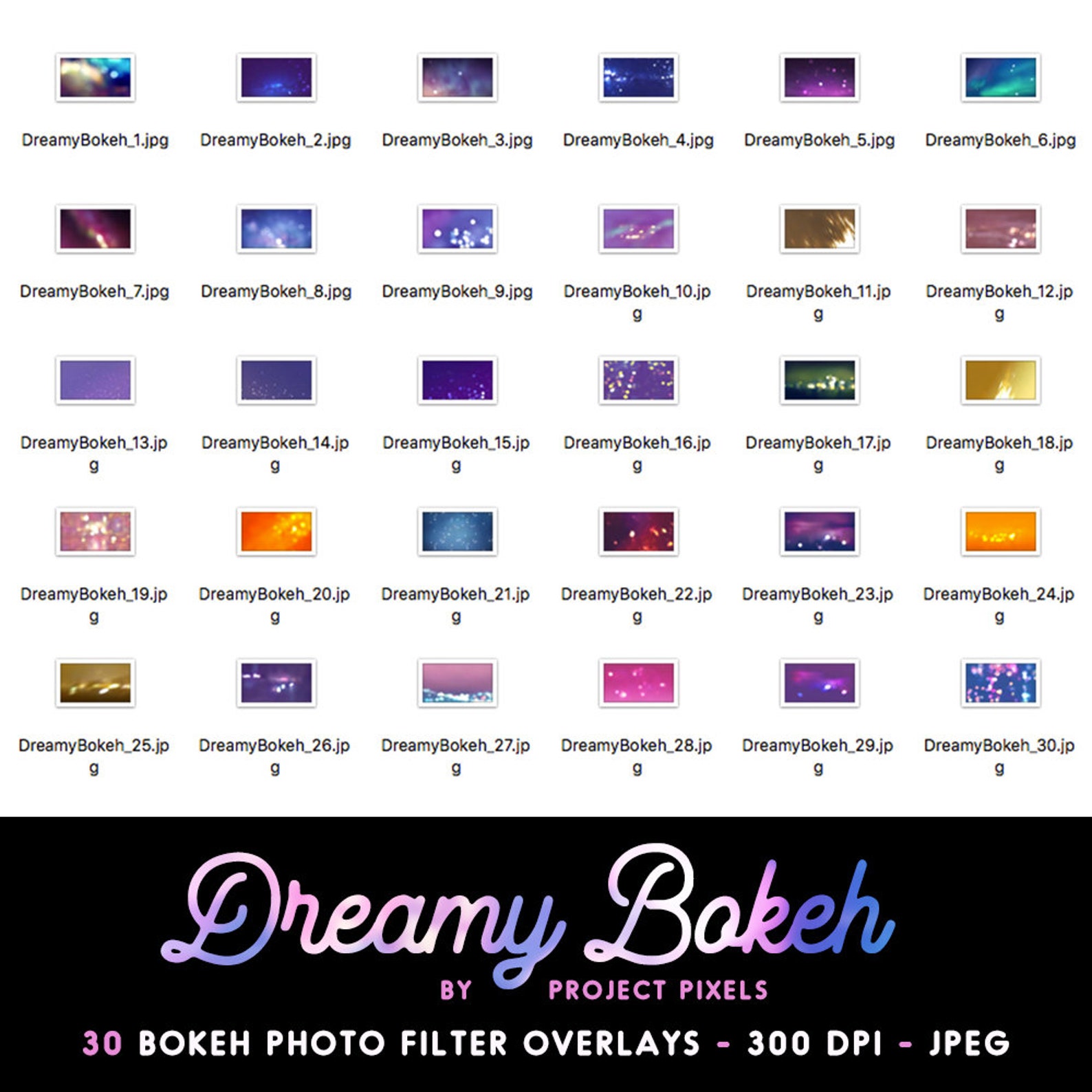 30 Dreamy Bokeh Photo Overlays, Photo Filters, Bokeh Lights ...