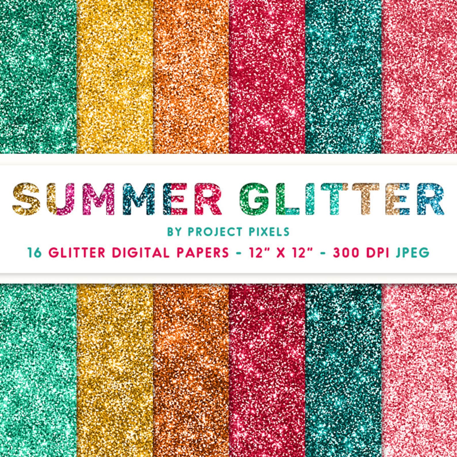 Summer Glitter Digital Paper Glitter Backgrounds Glitter Art - Etsy