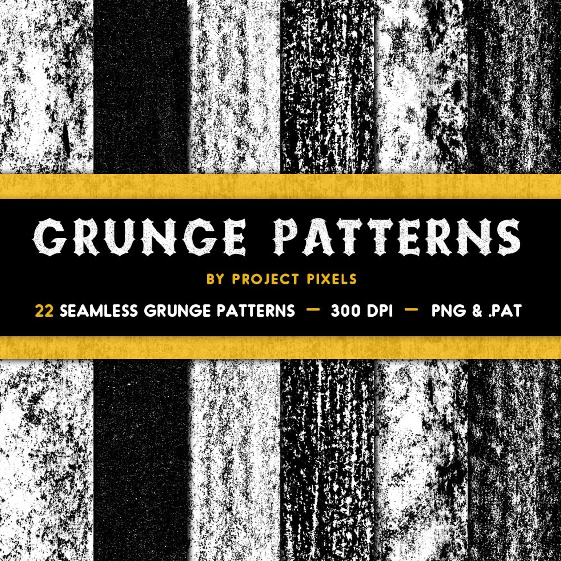 Seamless Grunge Patterns Grunge Textures Grunge Clip Art - Etsy