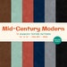 Mid Century Modern, Digital Paper, Retro Seamless Textures, Vintage ...
