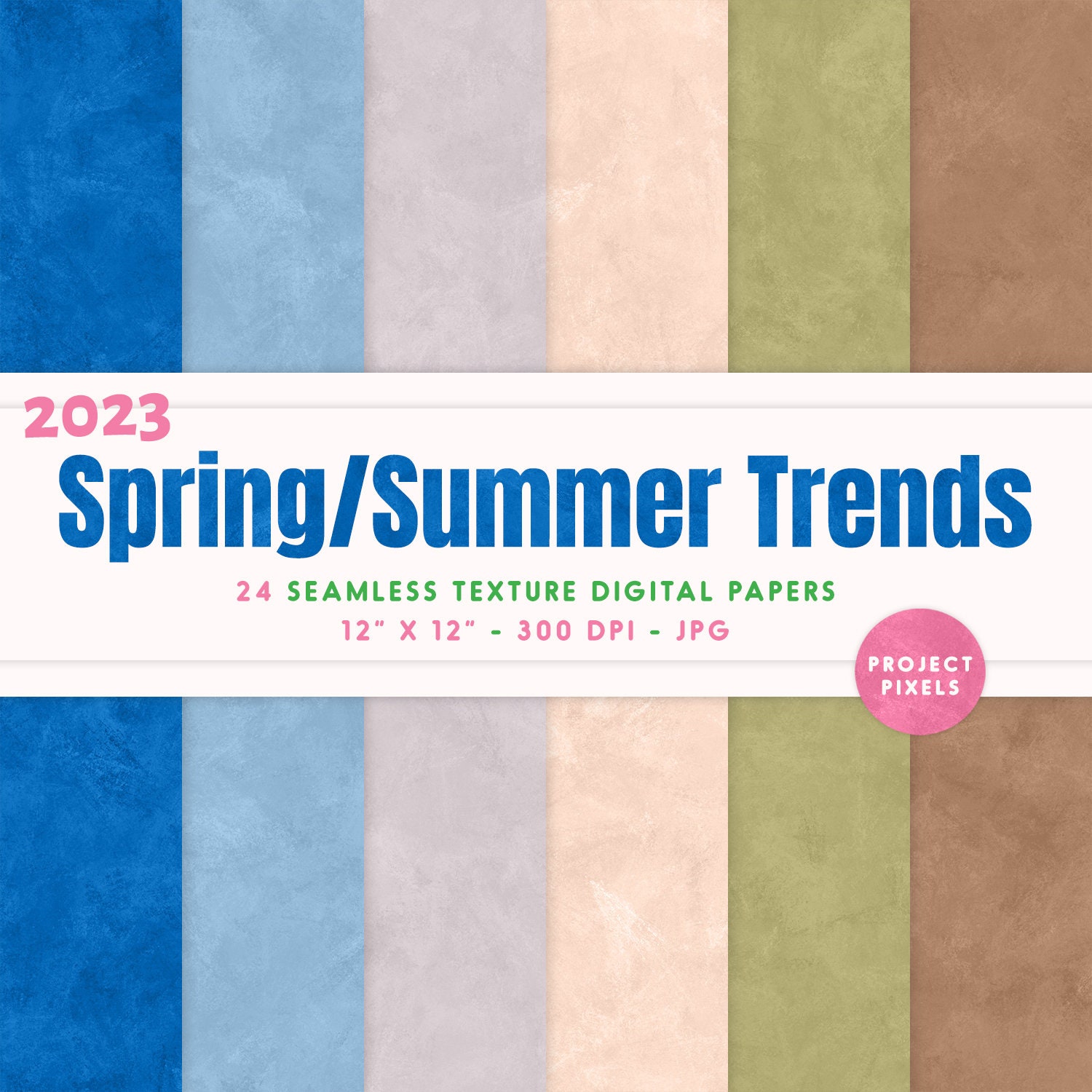 2023 Spring Summer Trends, Digital Paper, Trending Colors, Art Textures ...