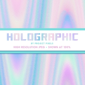 Holographic Digital Paper, Iridescent Texture, Rainbow Paper, Pastel ...
