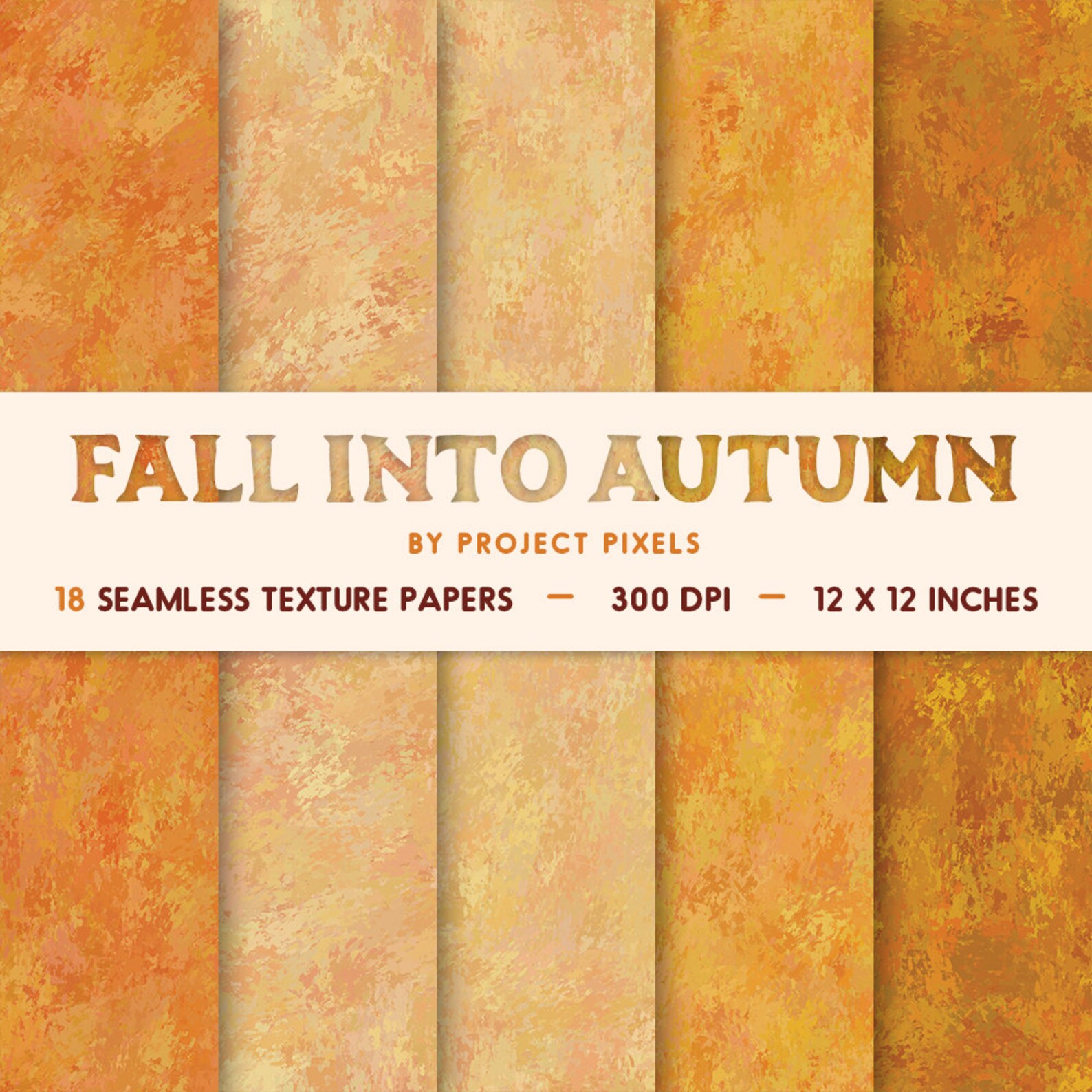 Fall Into Autumn Fall Color Paper Digital Paper Paint | Etsy