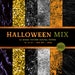 Halloween Mix Digital Paper Pack, Mixed Media Textures, Spooky Art ...
