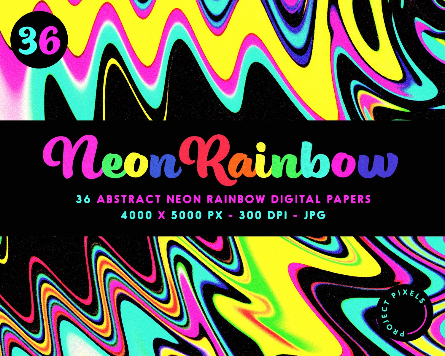 Neon Rainbow, Abstract Glitch Backgrounds, Psychedelic, Trippy, Dreamy ...