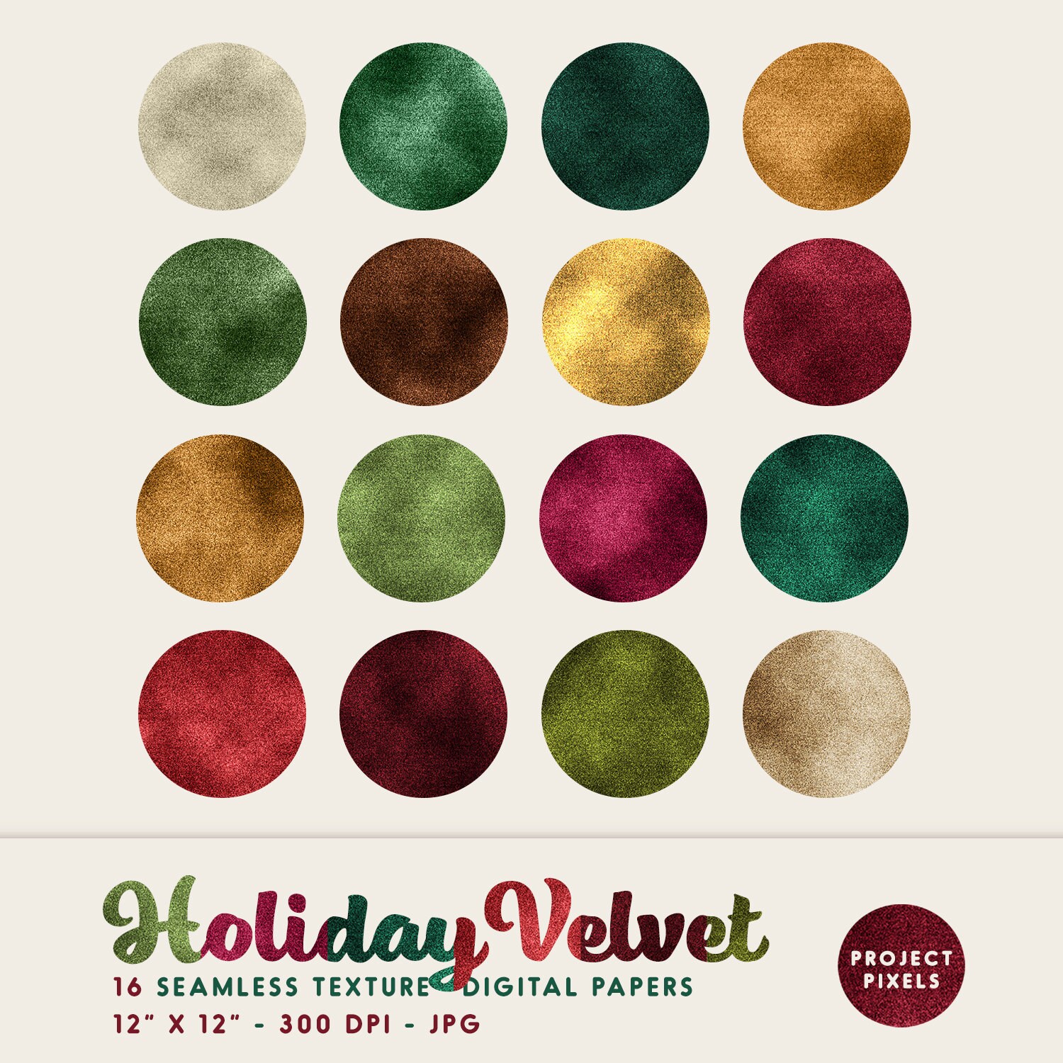 Holiday Velvet, Digital Paper Pack, Rich Velvet Seamless Textures ...