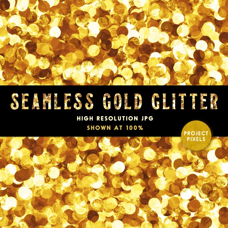 Seamless Gold Glitter Patterns, Chunky Gold Glitter Digital Paper ...