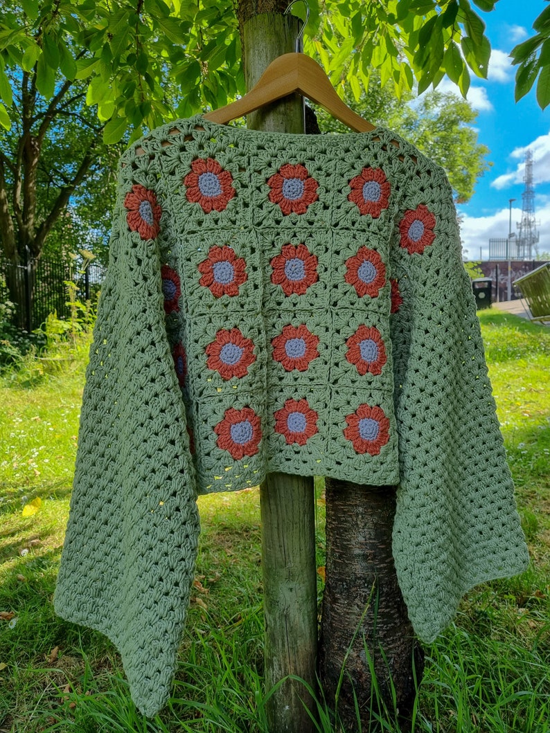 Crochet Flower Power Jumper Pattern - Etsy