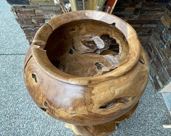 Large Teak Root Vase - Etsy