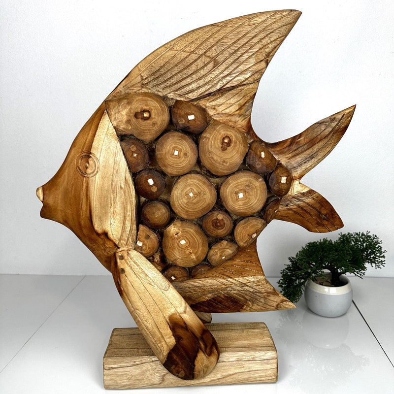 Wood Angel Fish - Etsy