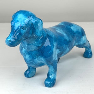 DACHSHUND RESIN DOG, Miniature Dachshund, Resin Dachshund, Standing ...