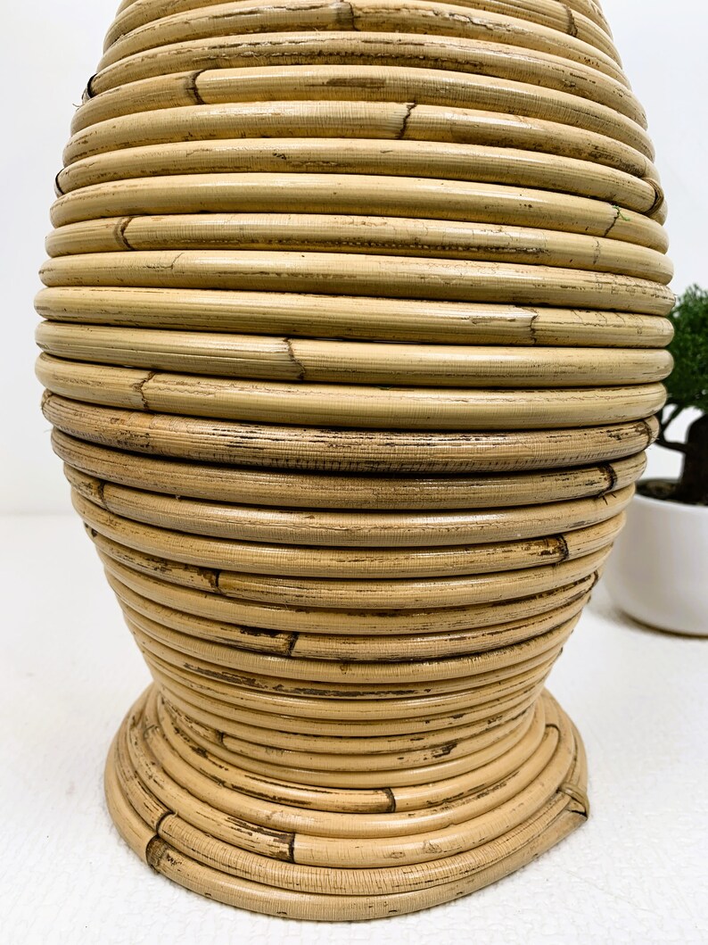 RATTAN FLOOR VASE Handcrafted Vase Wicker Vase Natural Wood - Etsy