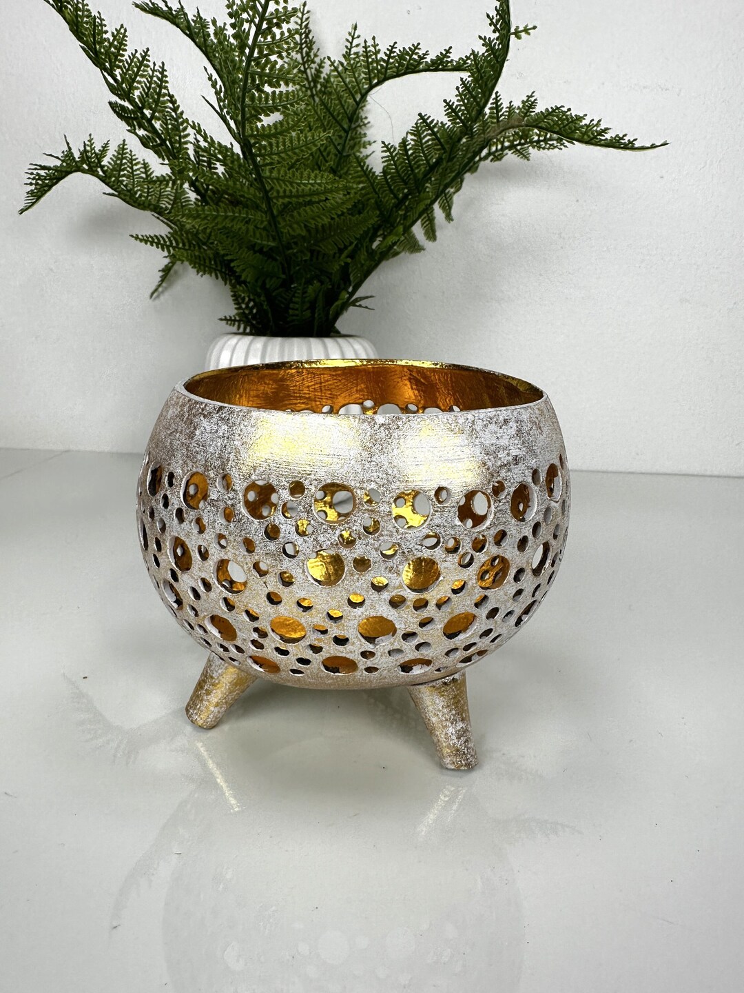 COCONUT SHELL BOWL, Coconut Candle Holder, Decorative Coconut Bowl ...