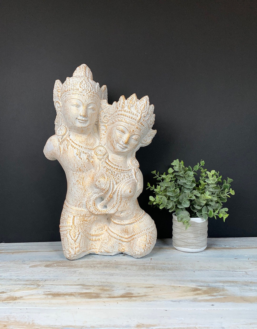 RAMA-SHINTA STATUE, Oriental Garden Stone Statue, East Asia Yard Stone ...
