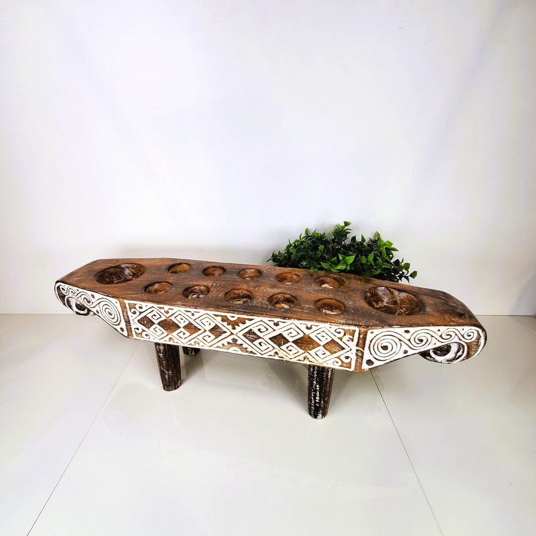 MANCALA GAME BOARD, Baule Mancala Board, Antique Mancala Game, African ...