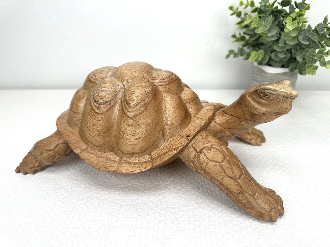 SOLID WOOD TORTOISE, Teak Wood Tortoise, Turtle Wooden Sculpture ...