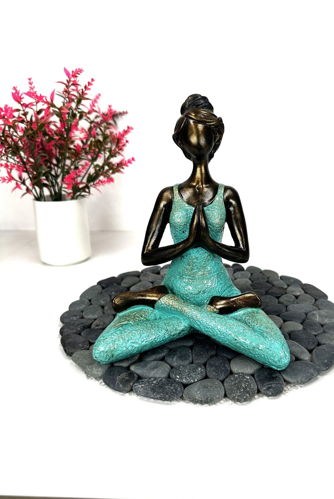 ASANA-POSED STATUETTE, Meditating Yoga Statue, Zen Women Figurine, Yoga ...