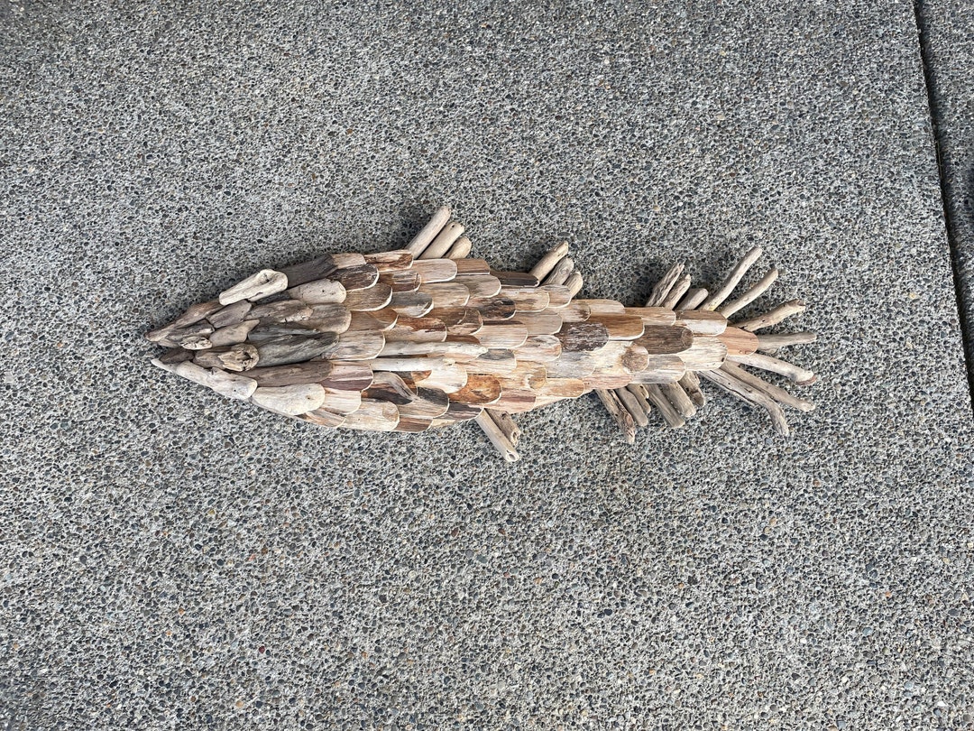 DRIFTWOOD FISH ART Wood Fish Sculpture Asian Wood Fish - Etsy