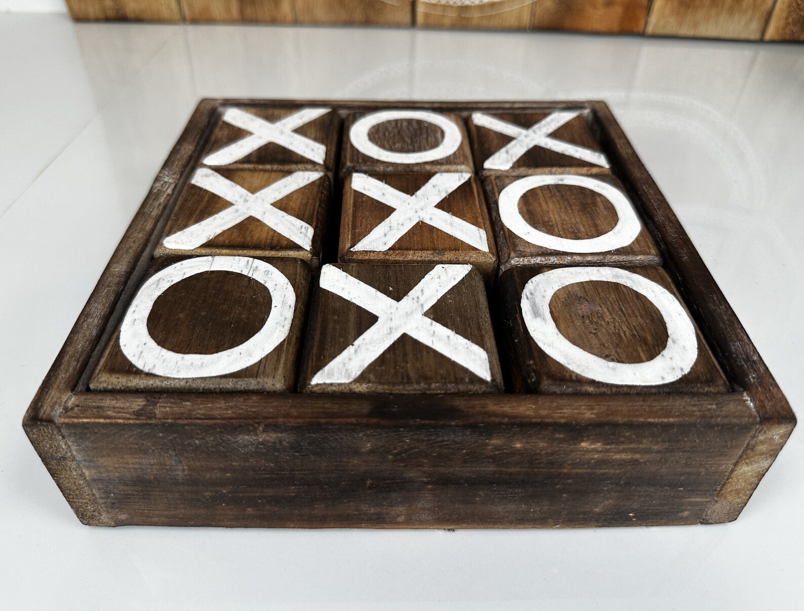 HANDMADE BOARD GAME, Boho Board Game, Rustic Tic Tac Toe, Colorful ...