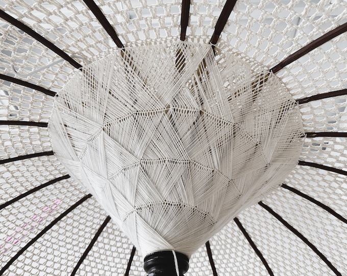 Crochet Macrame Umbrella With Fringe 9 Dia - Etsy