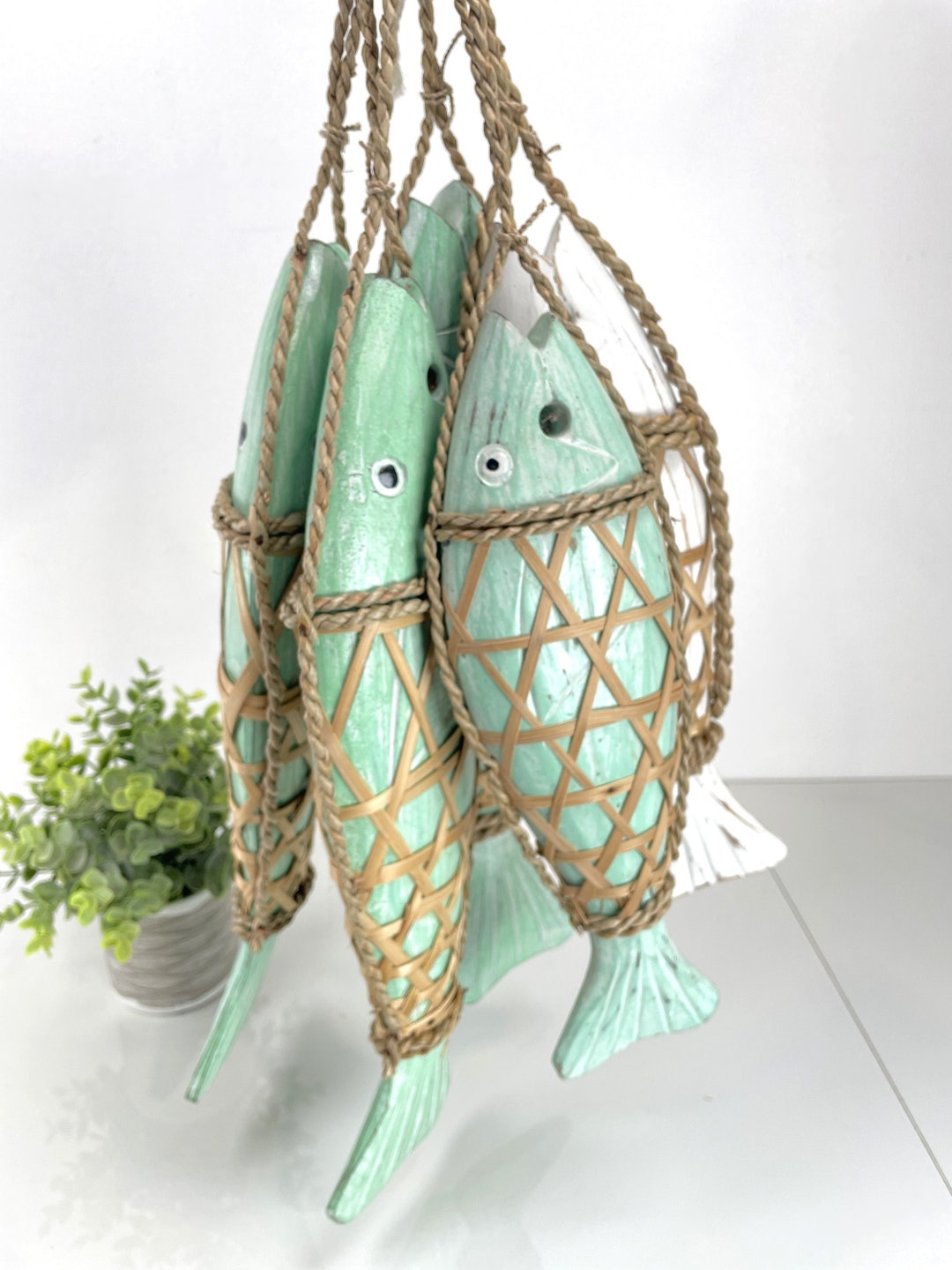 FISH WALL HANG, Coastal Fish Decor, Fish Accent Decor, Beach Bathroom ...