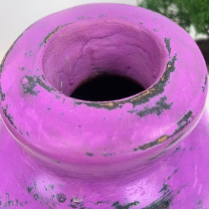 PURPLE POTTERY VASE Set , Purple Vase Set, Purple Ceramic Vase Set, 3 ...