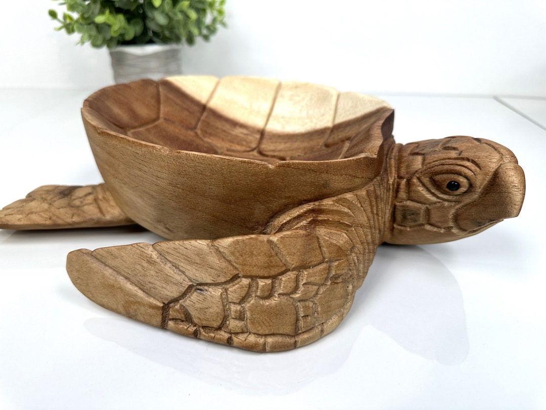 TURTLE WOOD SCULPTURE, Turtle Wood Carving, Balinese Carved Turtle ...
