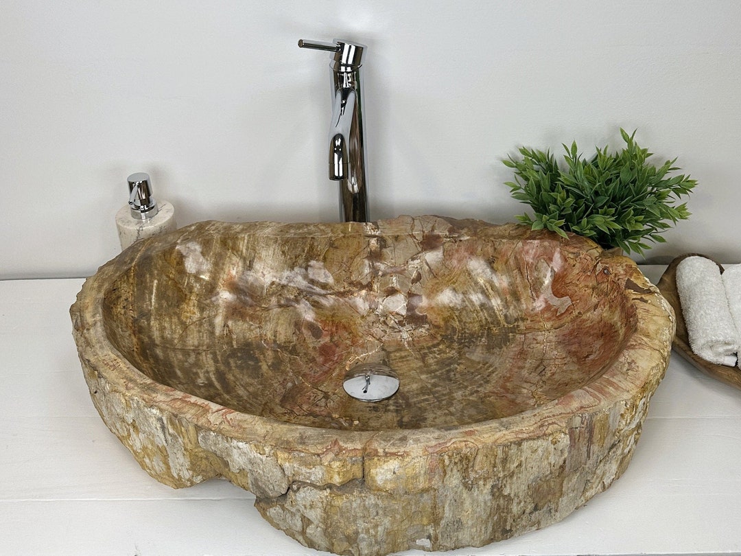 STONE VESSEL SINK, Stone Sink, Natural Stone Sink, Rustic Stone Sink ...