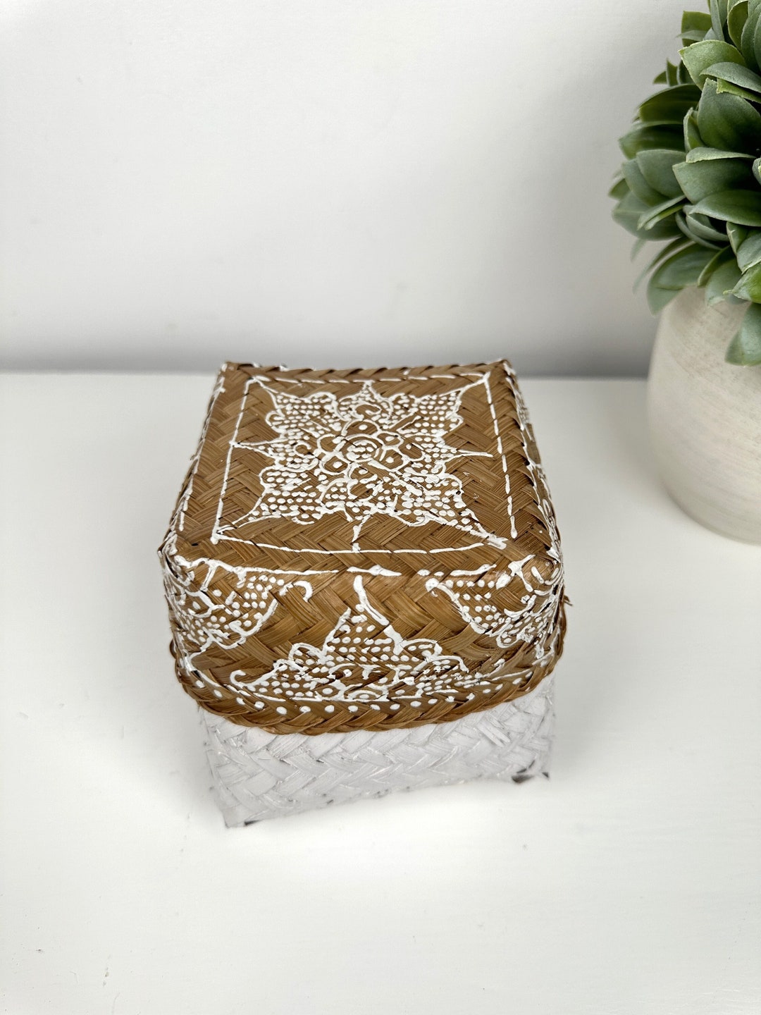 ARTISAN WOVEN BOX Henna Basket Hand Crafted Box Natural - Etsy
