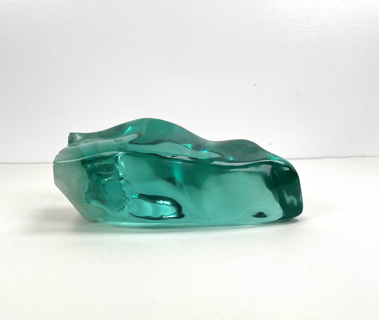 Slag Glass Block Molten Glass Art Glass Tower Sculpture Etsy