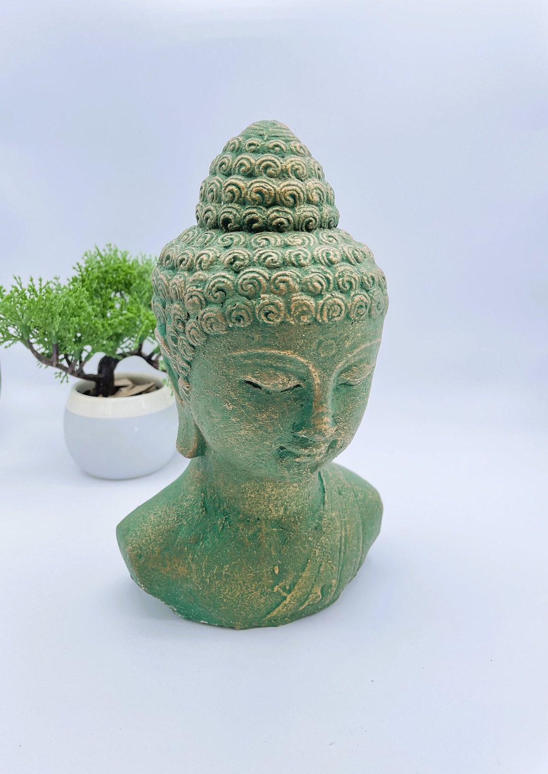 GAUTAM BUDDHA BUST, Stone Buddha Statue, Small Buddha Zen Sculpture ...