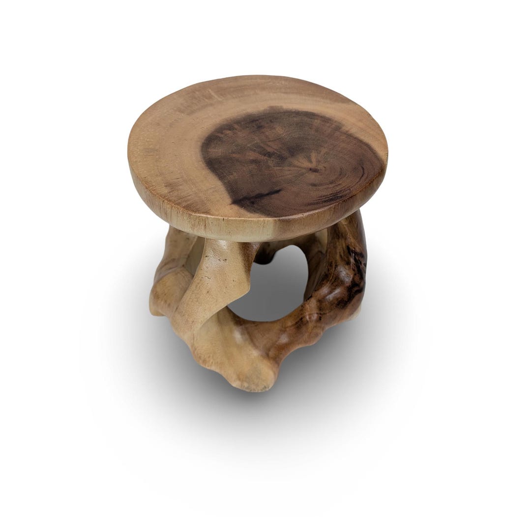 TEAK PLANT STAND, Mini Teak Stand, Wooden Stool, Desk Plant Stand, Mini ...