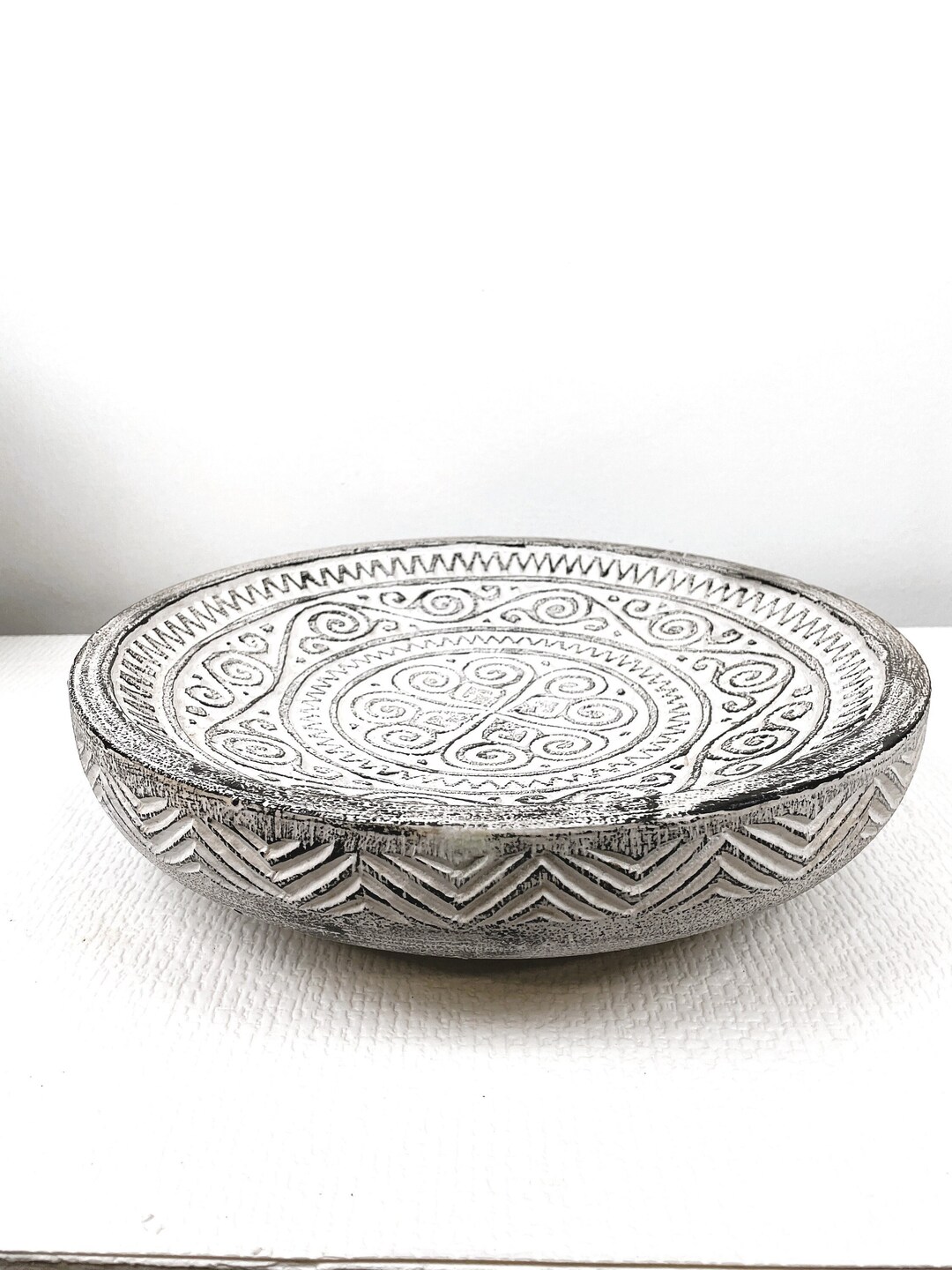 HAND CARVED PLATE, Carved Wood Trays, Centerpiece Plate, Wood Fruit ...