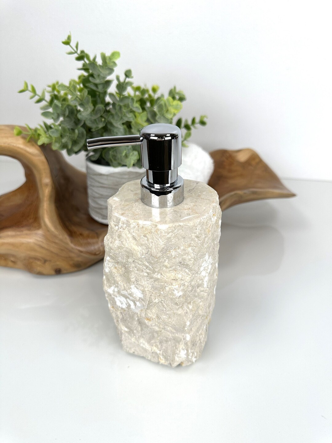 STONE SOAP DISPENSER, Rustic Soap Dispenser, Lotion Pump, Liquid Soap ...