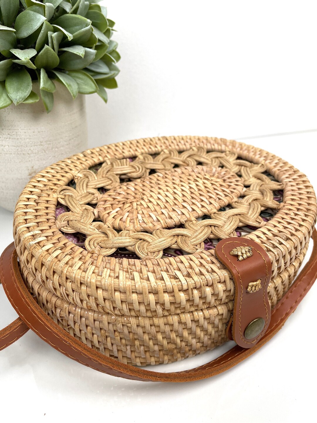 OVAL BALI PURSE Boho Bali Bag Wicker Rattan Crossbody - Etsy