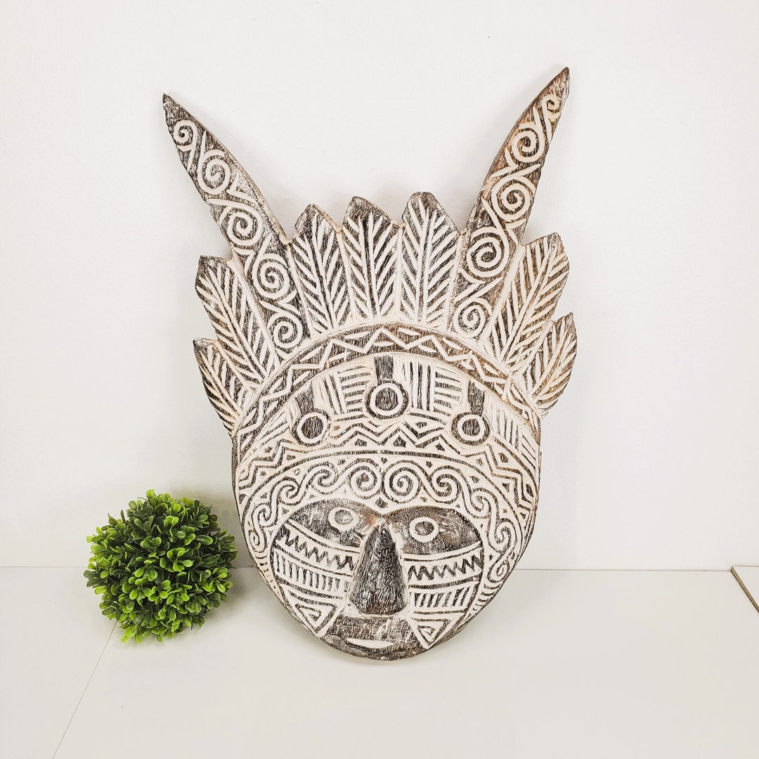 PRIMITIVE TIMOR MASK, Tribal Wall Mask, Primitive Wall Decor, Exotic ...
