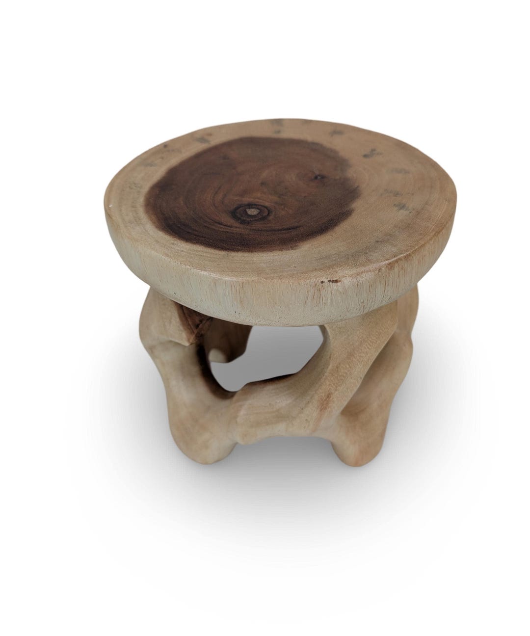 ROUND PLANTER STAND, Plant Riser, Wood Plant Riser, Teak Plant Riser ...