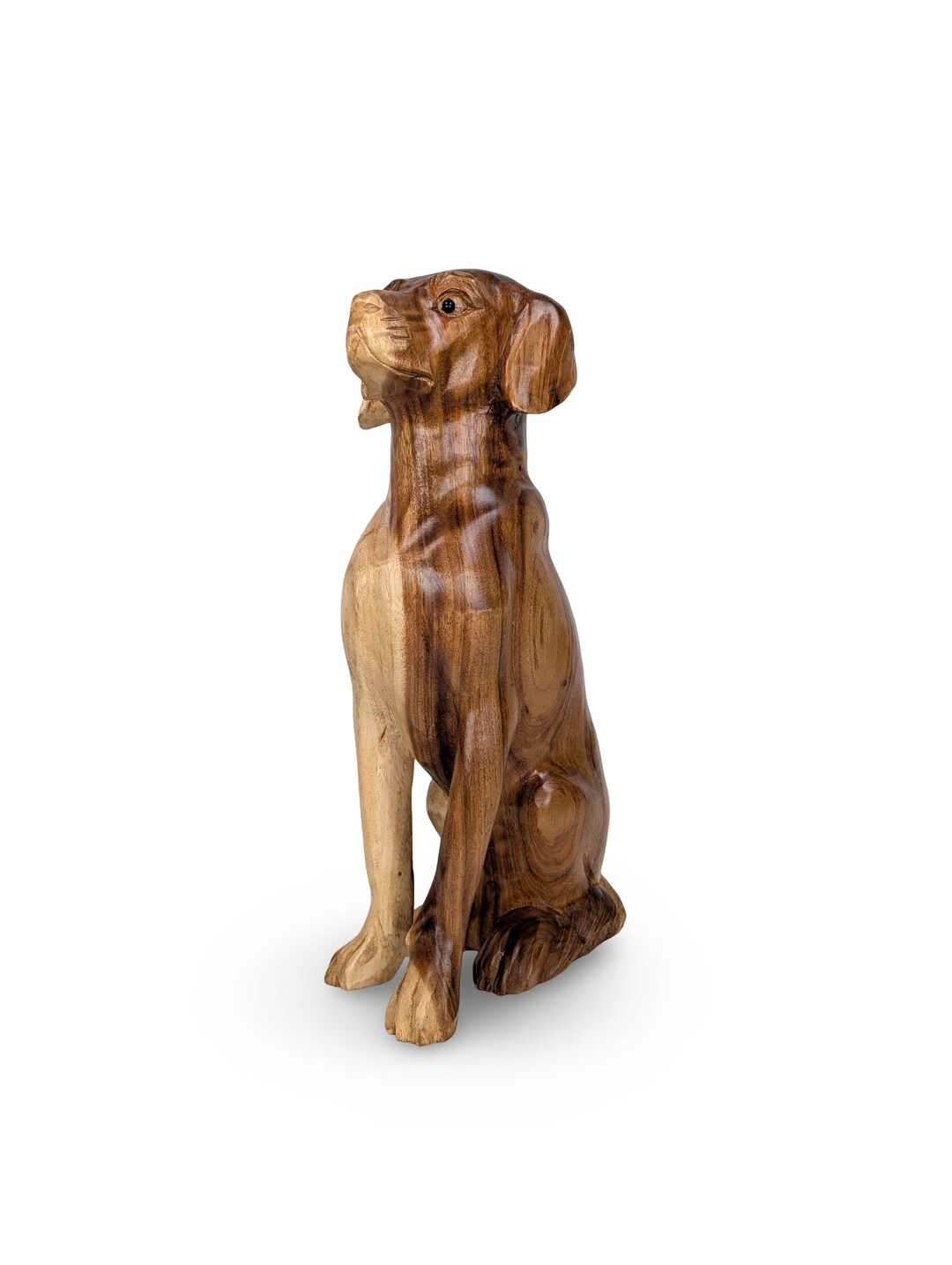 TEAKWOOD DOG SCULPTURE, Wooden Dog Statue, Dog Wood Carving, Wooden Dog ...