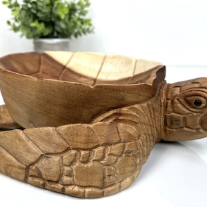 TURTLE WOOD SCULPTURE, Turtle Wood Carving, Balinese Carved Turtle ...