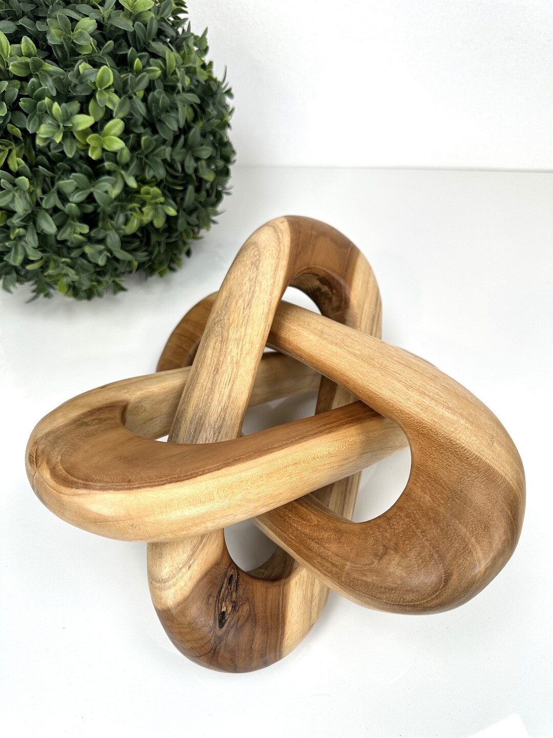 BOHO WOOD CHAIN, Teak Wood Decoration, Natural Whimsical Art, Chain ...