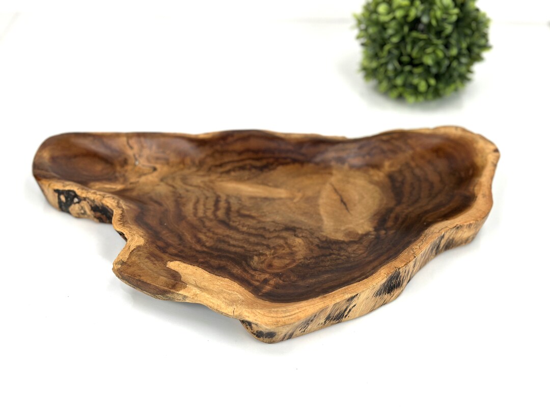 NATURAL WOOD SLAB, Hand-carved Tray, Desert Tray, Live Edge Plate ...