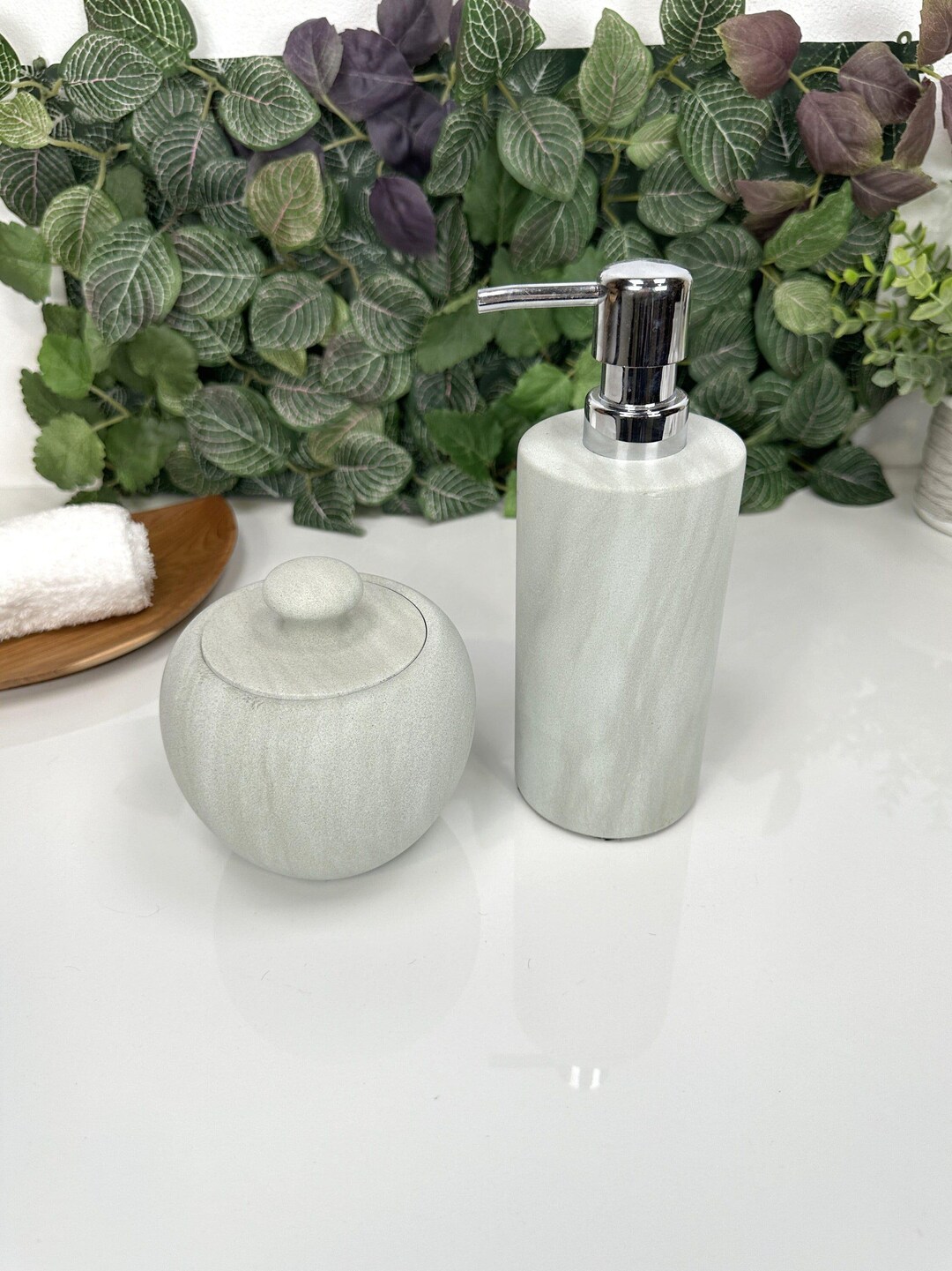 LIQUID DISPENSER SET, Stone Bath Accessory, Natural Stone Dispenser ...