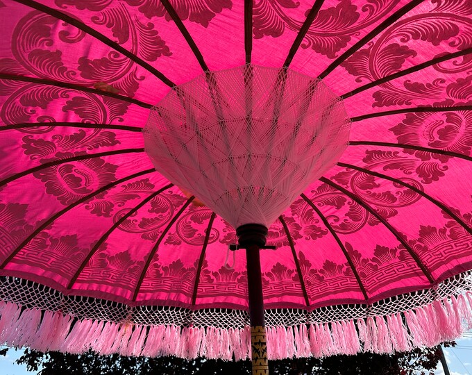 LIGHT PINK UMBRELLA, Large Handmade Parasol, Wedding Umbrella, Asian ...