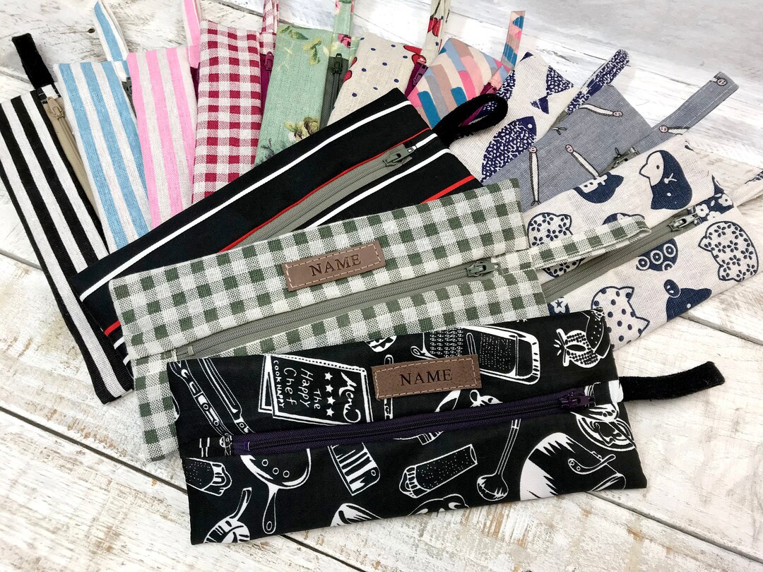 Personalized Utensil Pouch for Your Lunch Box, Utensil Carrier, Cutlery ...