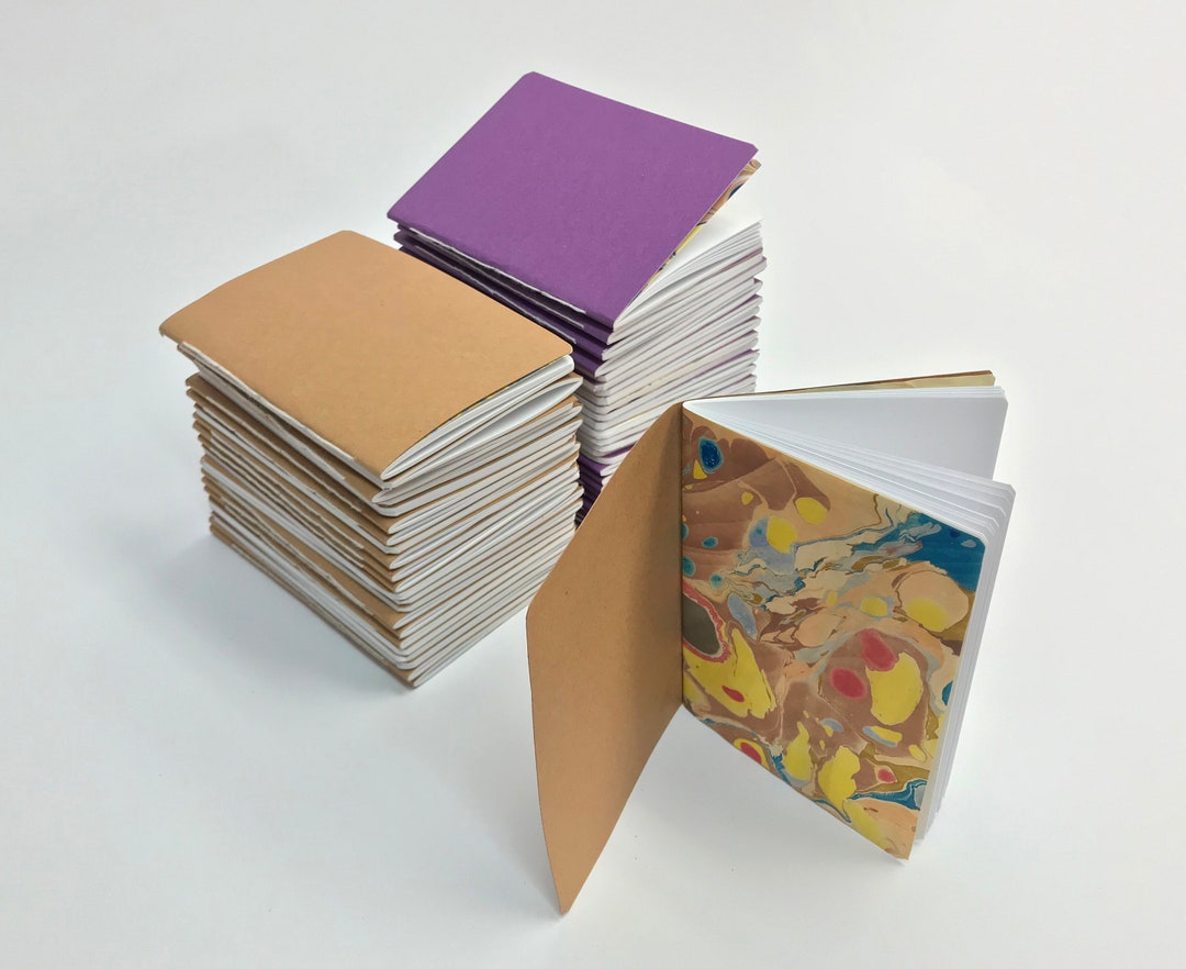 3.5x5 Pocket Notebooks, Handmade Notebooks, Whipped Berry/kraft /white ...